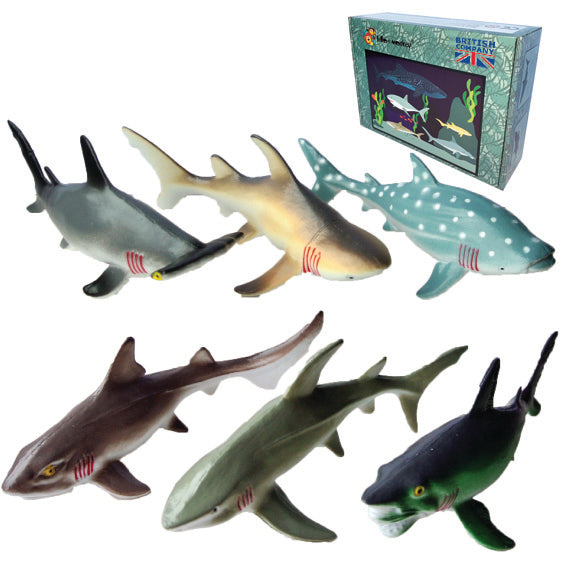 Shark Plastic Toys Set of 6 – Lello and Monkey